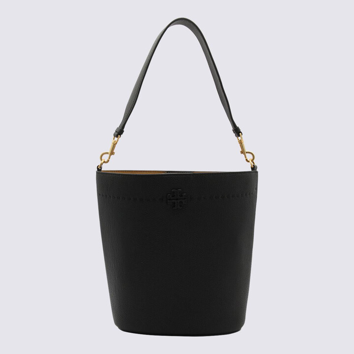 Tory Burch Black Leather Mc Grow Satchel Bag - ShopStyle