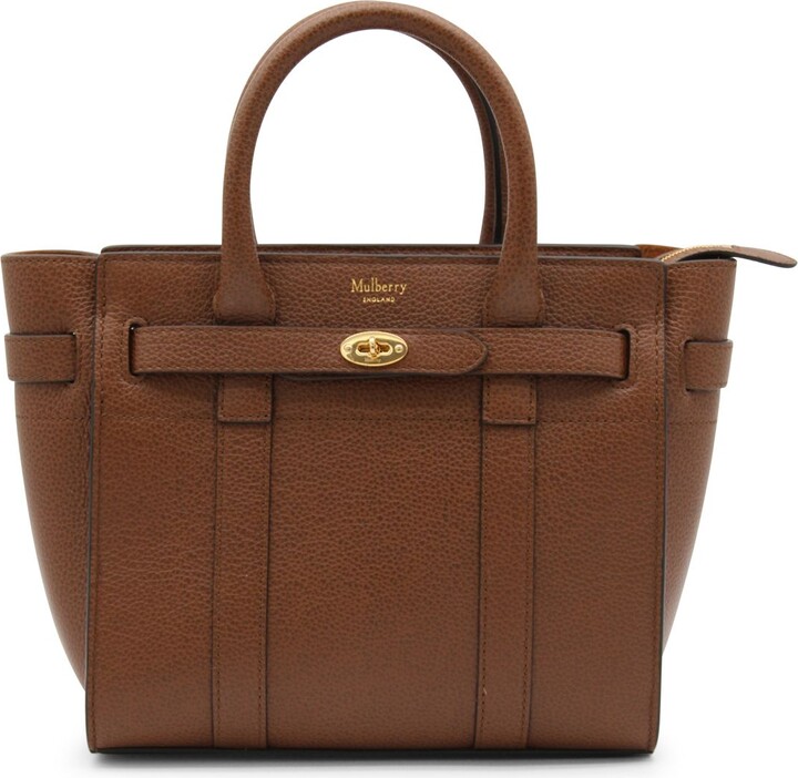 Mulberry Brown Leather Bayswater Handle Bag - ShopStyle
