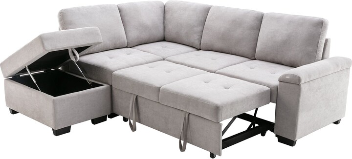 HOMEBAY L-Shape Corner Sectional Sleeper Sofa for Livingroom - ShopStyle