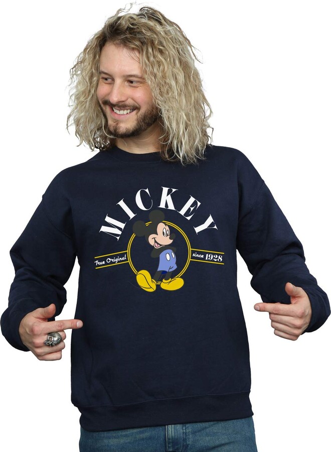 Absolute Cult Disney Men's Mickey Mouse True Original Sweatshirt Navy ...