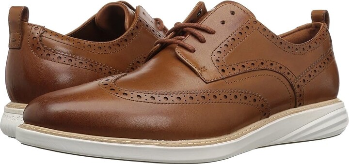Cole Haan Grand Evolution Shortwing (British Tan/Ivory) Men's Shoes ...