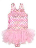Kate Mack Mermaid Scale Tutu One-Piece Swimsuit - ShopStyle Girls' Swimwear
