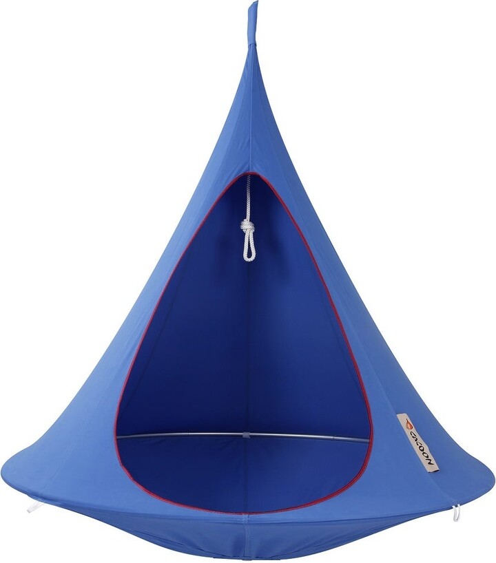 The Hamptons Collection 60” Blue Heavy Duty Hanging Cacoon Chair with ...