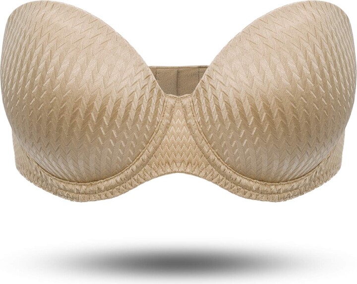 WingsLove Women's Strapless Bra Beauty Back Full Figure Multiway Underwire Backless Bra Plus ...