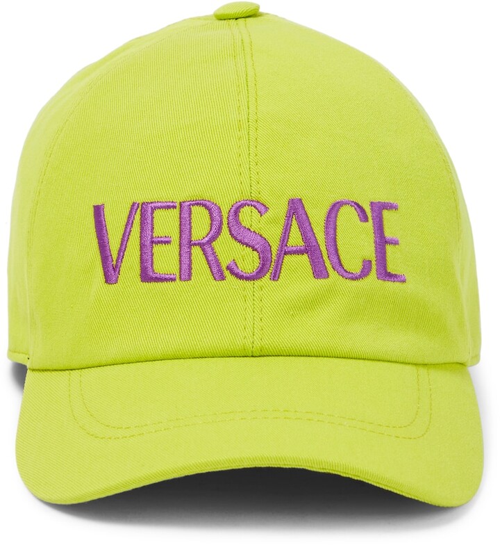 Versace Logo cotton cap - ShopStyle Hats