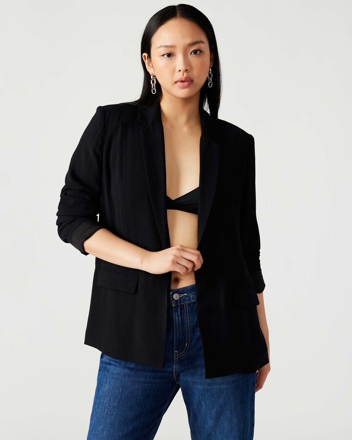Steve Madden Payton Blazer Black - ShopStyle