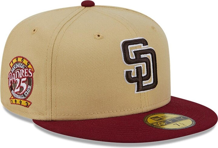 New Era Men's Vegas Gold, Cardinal San Diego Padres 59FIFTY Fitted Hat ...