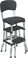Howcool Stylaire Retro Chair + Step Stool with sliding steps, Black ...