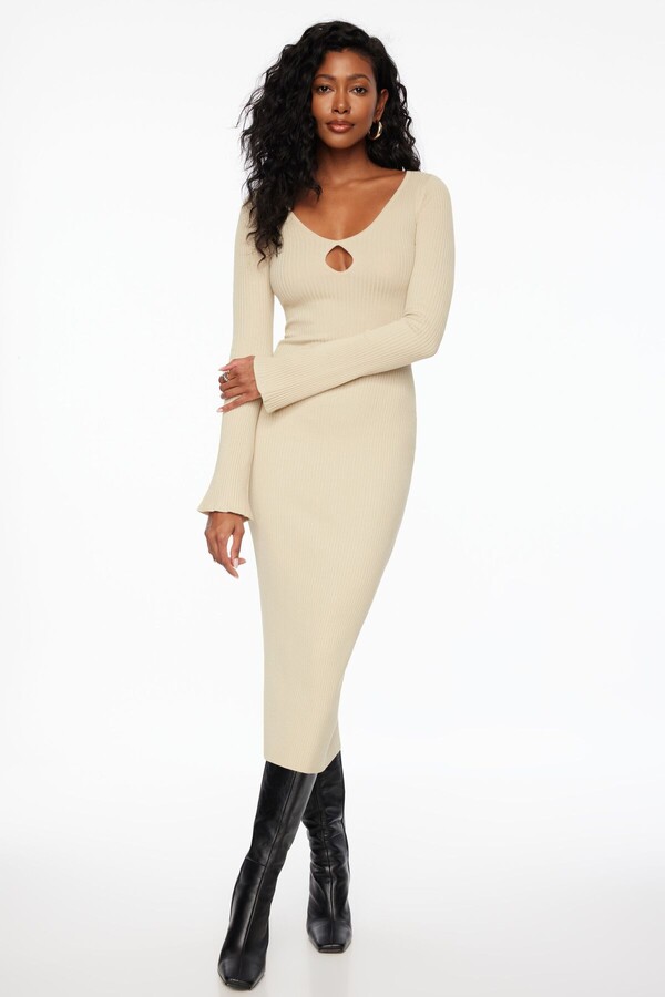 Dynamite Keyhole Cutout Midi Dress - ShopStyle