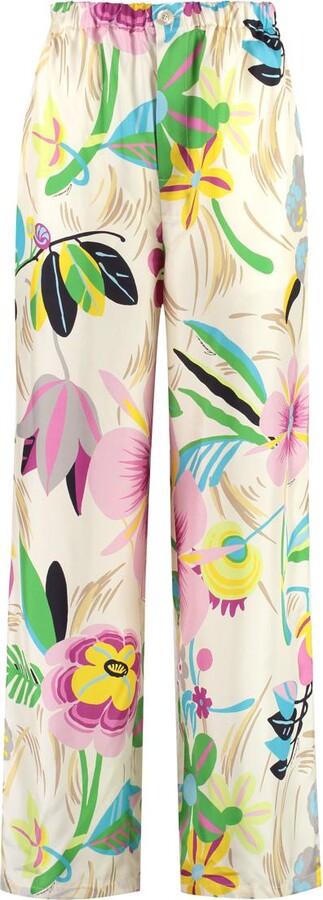 Gucci Printed Silk Pants - ShopStyle