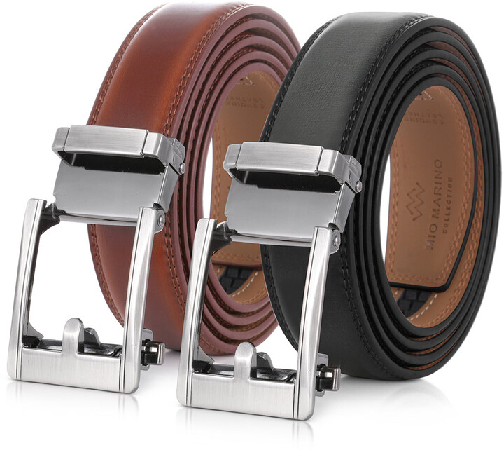 Mio Marino Lavish Ore Leather Linxx Ratchet Belt - ShopStyle