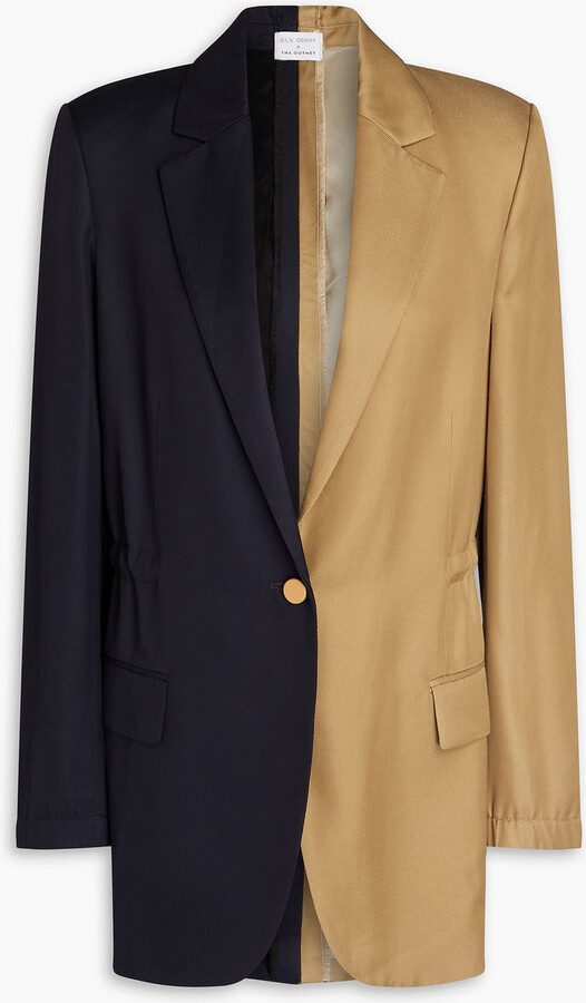 E.L.V. DENIM X THE OUTNET The Split two-tone twill blazer - ShopStyle