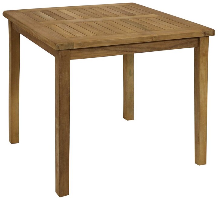 Sunnydaze Teak Outdoor Square Dining Table - ShopStyle
