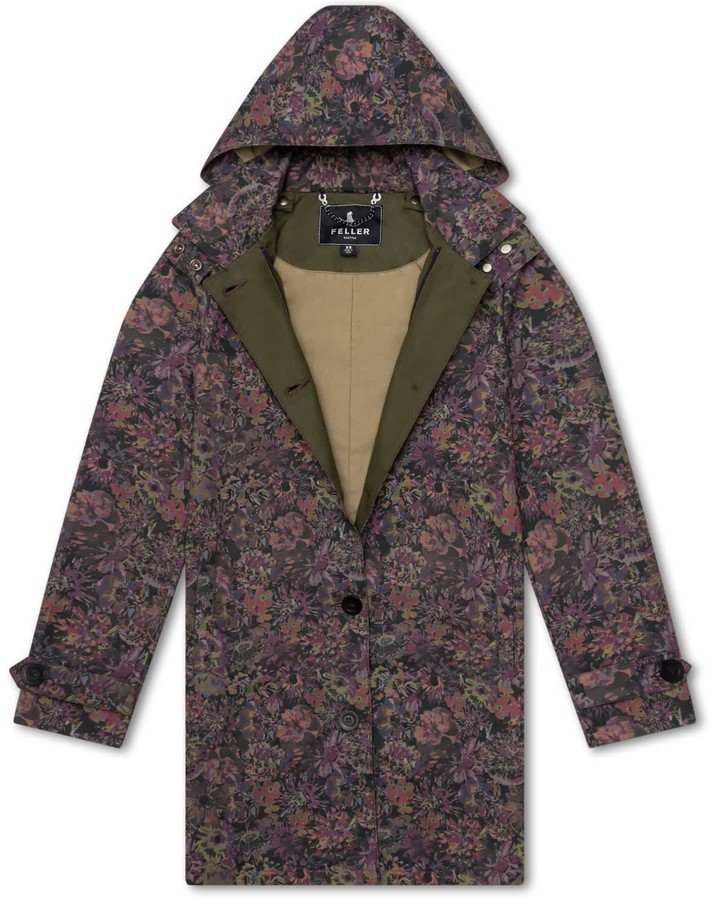 Feller Queen Anne Trench Painted Floral - ShopStyle Coats