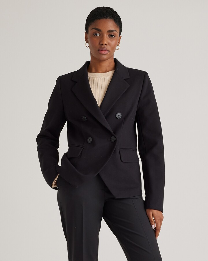Quince Ultra-Stretch Ponte Double Breasted Blazer - ShopStyle