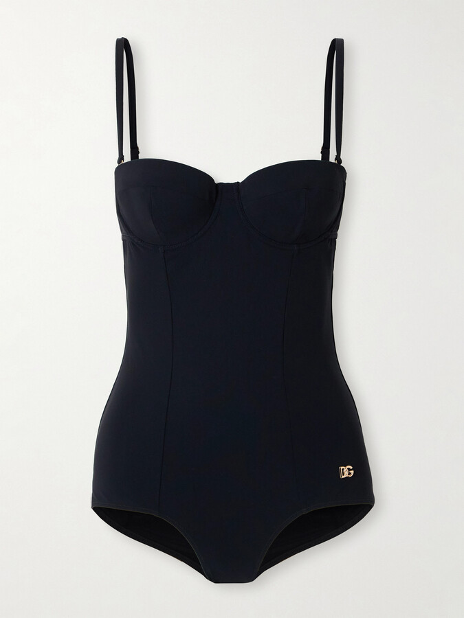 Dolce And Gabbana Cutout Underwired Swimsuit Black Shopstyle