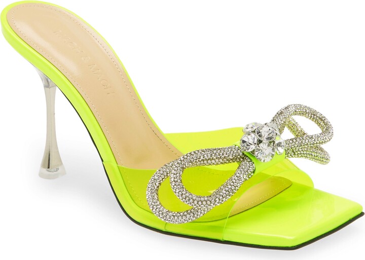 MACH & MACH Double Bow Translucent Slide Sandal - ShopStyle