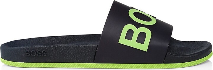 HUGO BOSS Neon Logo Pool Slides - ShopStyle Flip Flop Sandals