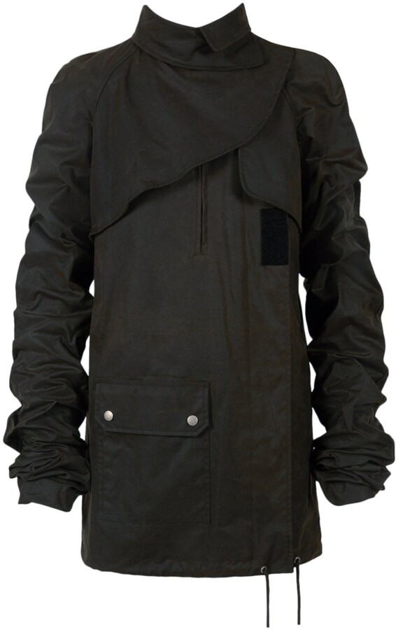 Saint Laurent Waxed Military Parka Jacket - ShopStyle