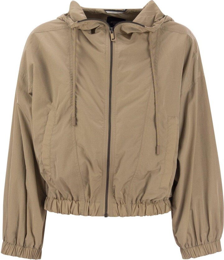 Weekend Max Mara Hooded Taffeta Jacket - ShopStyle