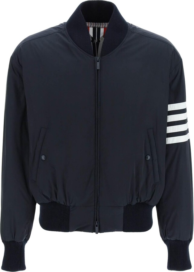 Thom Browne 4-Bar Oversized Down Bomber Jacket - ShopStyle