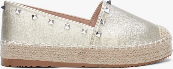 DF By DANIEL Cubby Gold Studded Espadrilles - ShopStyle