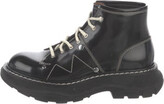 Alexander McQueen Leather Combat Boots - ShopStyle