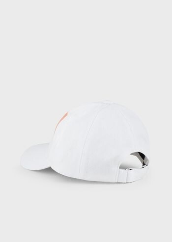 Baseball cap with oversized, embossed logo embroidery - ShopStyle Hats