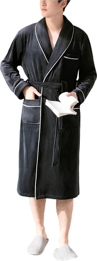 sunongvt Long Dressing Gowns for Men - ShopStyle Robes
