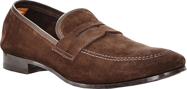 The Men's Store Mens Suede Slip On Loafers - ShopStyle