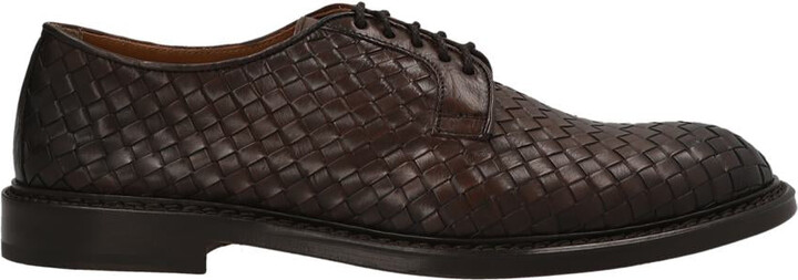 Doucal's Woven leather derby shoes - ShopStyle