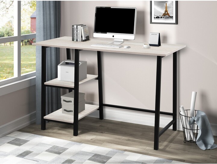 Global Pronex Metal Frame Home Office Desk/Computer desk with Wood ...