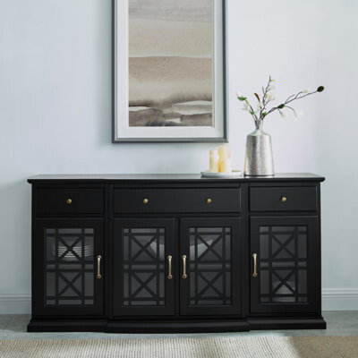 Lark Manor Classic Fretwork Detailed Glass-Door Sideboard - ShopStyle