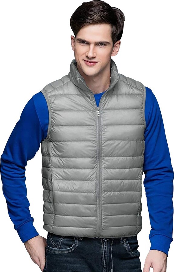 Peuignao Packable Down Gilet Men Lightweight Ultra Light Down Vest Men ...