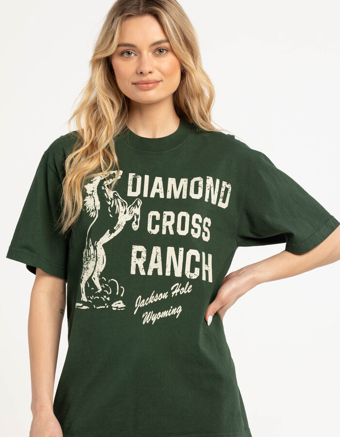 DIAMOND CROSS RANCH Rear Up Womens Oversized Tee - ShopStyle T-shirts