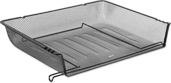 Rolodex Nestable Letter Sized Wire Mesh Stacking Side Load Tray - Black ...