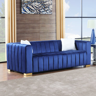 GZMWON A Modern Channel Sofa Take On A Traditional Chesterfield ...