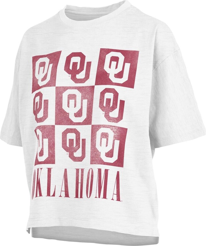 Women's Pressbox White Distressed Oklahoma Sooners Motley Crew Andy ...