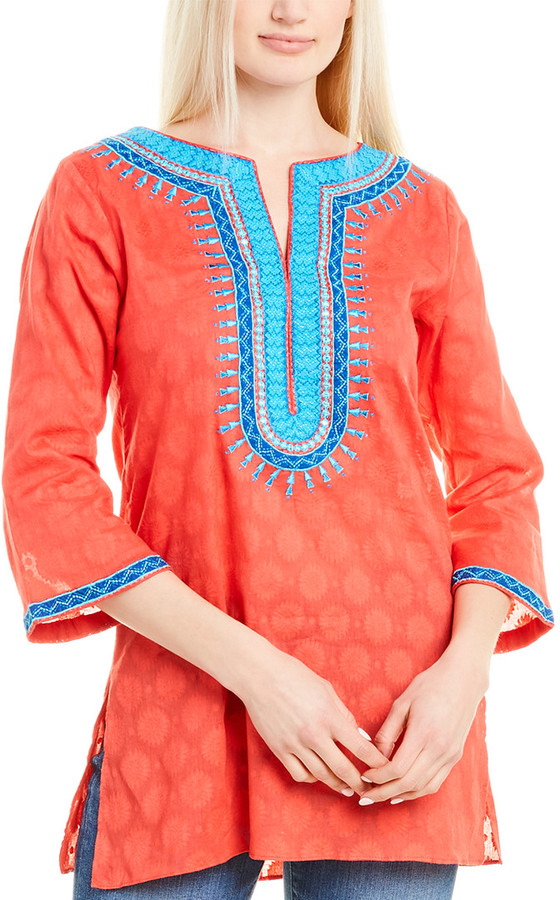Sulu Collection Kara Silk-Blend Tunic - ShopStyle Clothes and Shoes