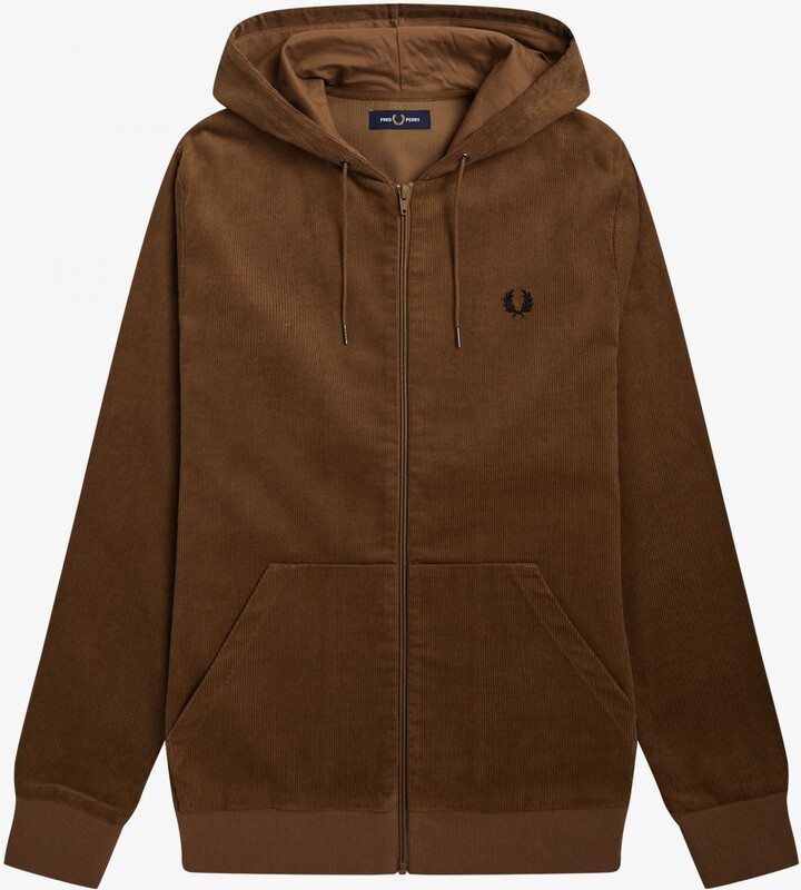 Fred Perry Authentics Fred Perry Cord Hooded Track Jacket - Shaded ...