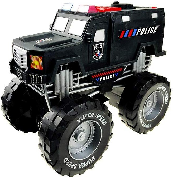 Dazmers Monster Truck Police Car Toy with Lights and Siren with Sound ...