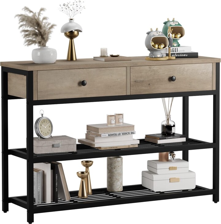 GAOMON Console Table Sofa Table with 2 Drawers and 2 Tiers - ShopStyle