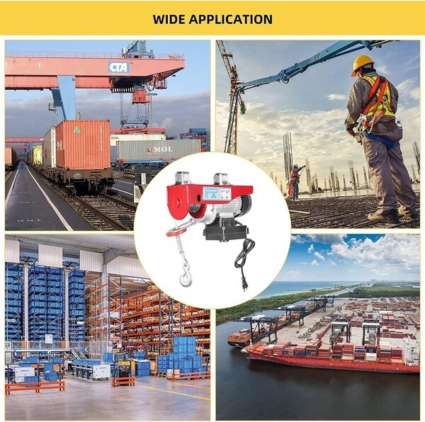 Garvee 440LBS Electric Hoist, Electric Winch 110 Volt Small Winch ...