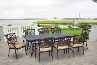 Hanover Traditions 9-Piece Dining Set with Eight Stationary Dining ...