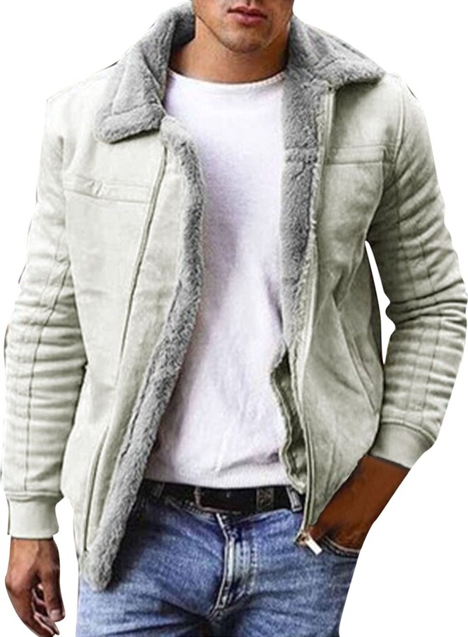 Generisch Winter Jacket Men's Warm Lined Anorak Men's Lightweight ...