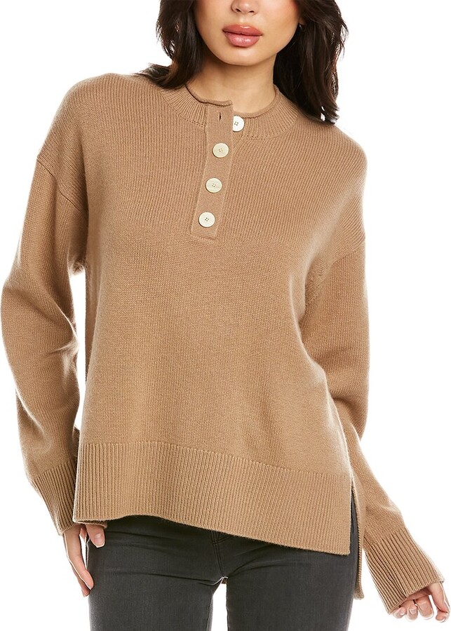 Theory Cashmere Henley Sweater - ShopStyle