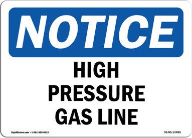 SignMission High Pressure Gas Line Sign - ShopStyle Desks