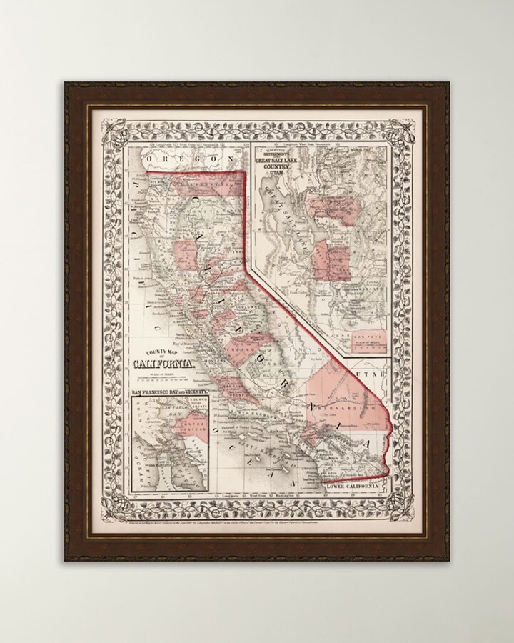 Wendover Art Group Map of California - ShopStyle Paintings