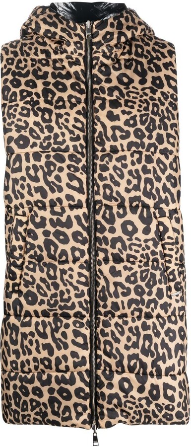 Liu Jo Leopard-Print Padded Gilet - ShopStyle Jackets