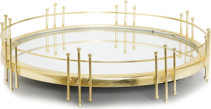 Classic Touch Round Mirror Tray with Symmetrical Design - ShopStyle ...